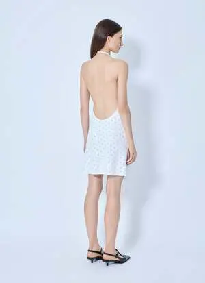 Miu Miu Cady Eyelet Lace Mini Dress