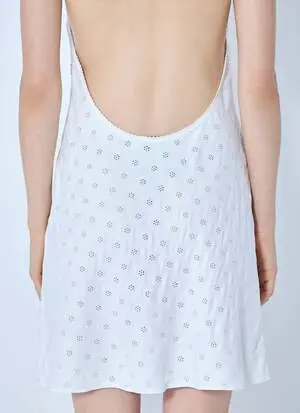 Miu Miu Cady Eyelet Lace Mini Dress