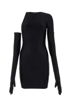 Balenciaga Stretch Nylon Mini Dress - Black