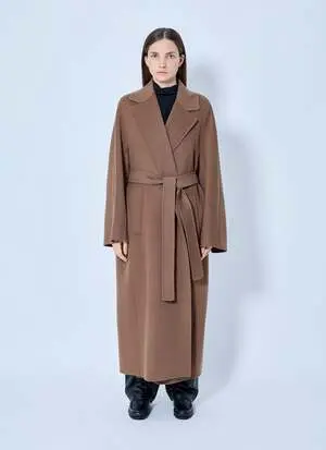 Max Mara Belted Wool Coat - Multicolor