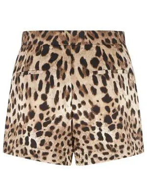 Dolce & Gabbana Leopard Print Cotton Shorts