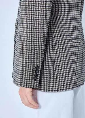 Max Mara Double-breasted Houndstooth Blazer - Multicolor
