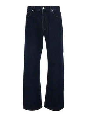 Fendi FENDI Denim Jeans With Logo Patch Multicolor