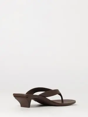 Gucci Vittoria Rubber Thong Sandals With Low Heel - Brown