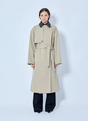 Bottega Veneta Cotton Trench Coat - Cream