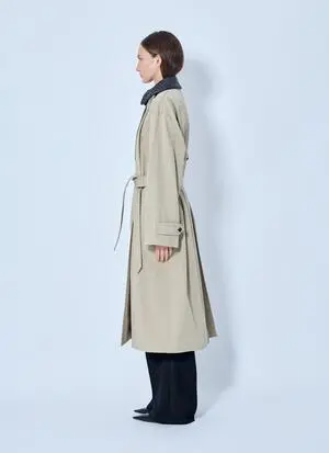 Bottega Veneta Cotton Trench Coat - Cream