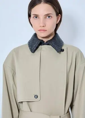 Bottega Veneta Cotton Trench Coat - Cream