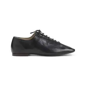 LEMAIRE Souris Flat Classic Leather Derbies - Black