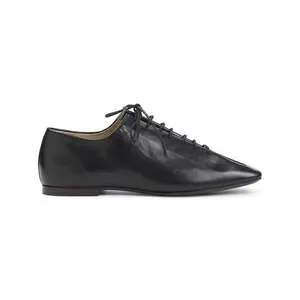 LEMAIRE Souris Flat Classic Leather Derbies - Black