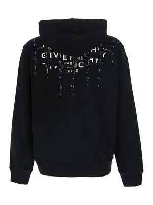 Givenchy Cotton Zip Up Hooded Sweatshirt - Multicolor