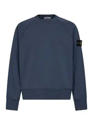 Stone Island Slate Blue Cotton Crewneck Sweatshirt - Multicolor
