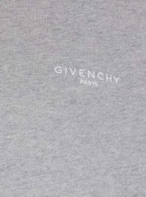 Givenchy Grey Hooded Sweatshirt With Logo Lettering Usl Front In Cotton - Multicolor