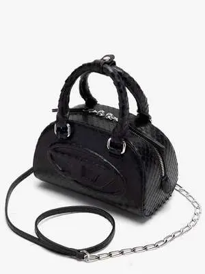 DIESEL® 1dr Dome Python Leather Crossbody Bag