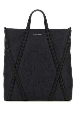Alexander McQueen Nylon The Harness Shopping Bag - Black