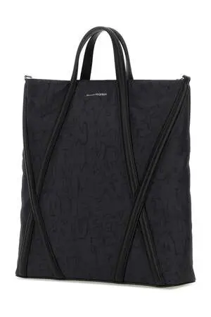 Alexander McQueen Nylon The Harness Shopping Bag - Black