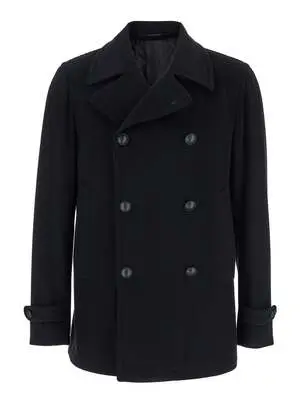 Tagliatore Coat With Button Closure And Welt Pockets In Wool