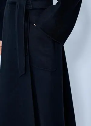 Max Mara Belted Cashmere Coat - Black