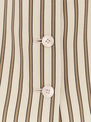Max Mara Striped Cotton And Silk Vest - Cream
