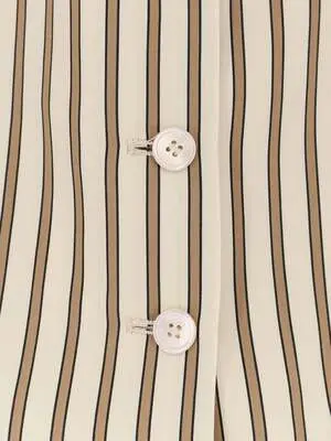 Max Mara Striped Cotton And Silk Vest