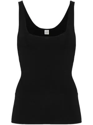 TOTEME Compact Knit Tank - Black