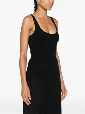 TOTEME Compact Knit Tank - Black