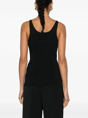 TOTEME Compact Knit Tank - Black