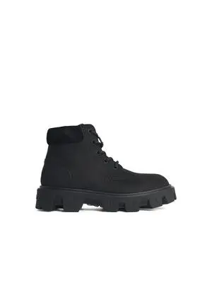 Moncler Peak City' Suede And Nubuck Ankle Boots - Black