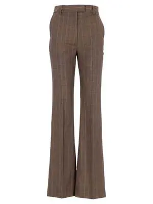 GANNI Pinstriped Wool Trousers