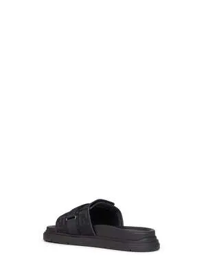 Fendi Black Chunky Slides - Multicolor