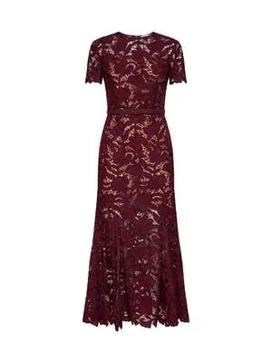SELF-PORTRAIT Macramé Lace Dress - Multicolor
