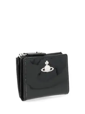 VIVIENNE WESTWOOD Slim Card Holder With Flap - Black