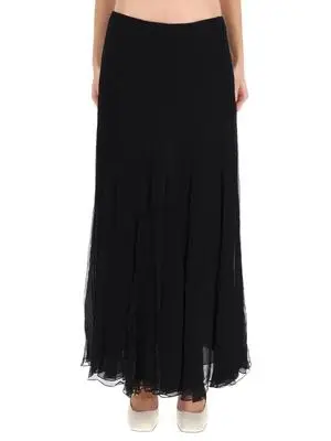 Chloé Silk Muslin Maxi Skirt - Black