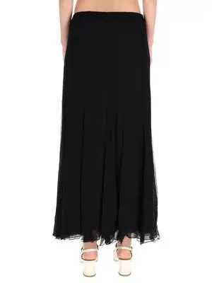 Chloé Silk Muslin Maxi Skirt - Black