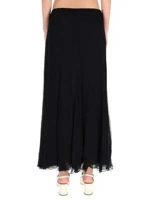 Chloé Silk Muslin Maxi Skirt - Black