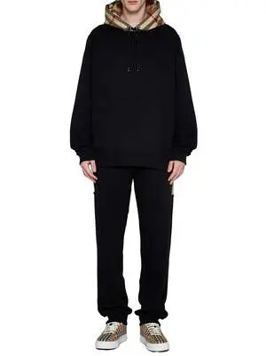Burberry Checked Cotton Hoodie