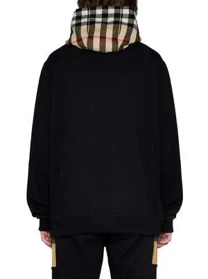 Burberry Checked Cotton Hoodie