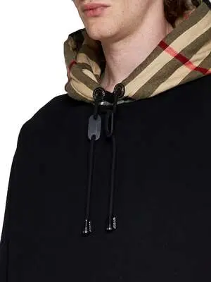 Burberry Checked Cotton Hoodie