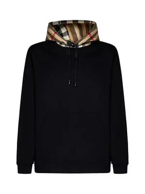 Burberry Checked Cotton Hoodie - Multicolor