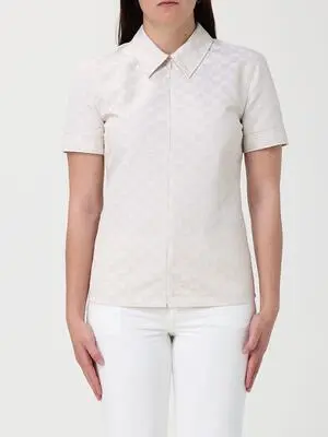 Gucci Monogram Motif Gabardine Shirt - Cream