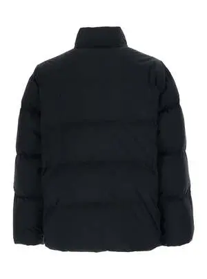 Saint Laurent Black Down Jacket With High Collar And Long Sleeves In Tech Fabric For