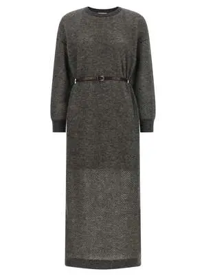 Brunello Cucinelli Sparkling' Dress - Gray