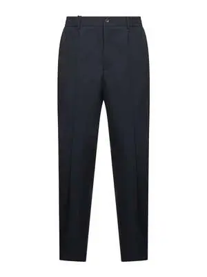 Tagliatore Blue Stretch Virgin Wool Blend Garcon Trousers - Multicolor