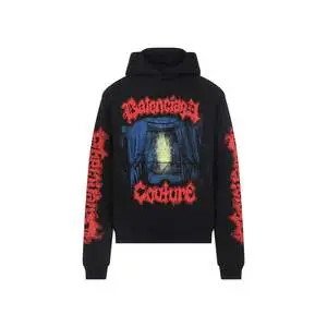 Balenciaga Medium Fit Hoodie - Black