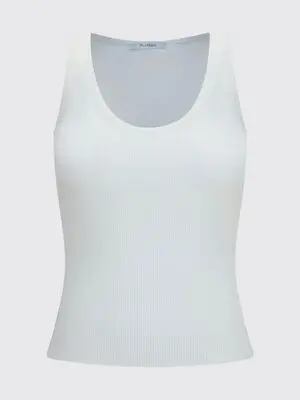 Max Mara Slim Fit Ribbed Cotton Knit U-neck Top
