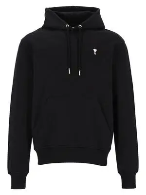 AMI Paris Cotton Hoodie - Black