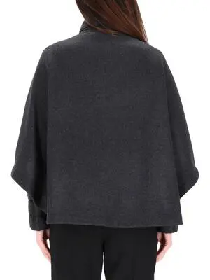 FAY Double Face Wool Cape - Gray