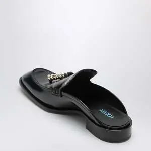 Loewe Edge Mule Loafers In Brushed Calf Leather - Black