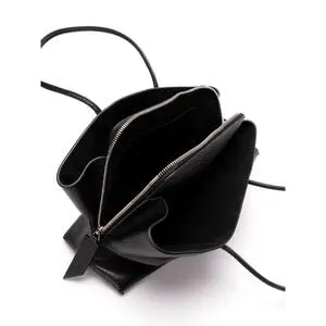 Attico Grained Leather Shoulder Bag - Black