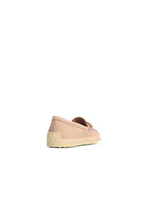 TOD'S Nubuck Loafers - Cream