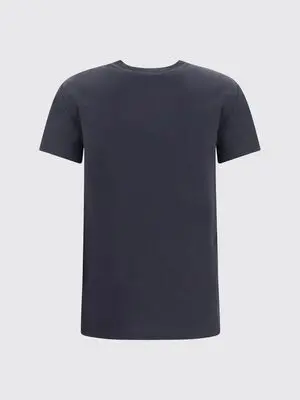 Max Mara Cotton T-shirt With Monogram And Patch Pocket - Black